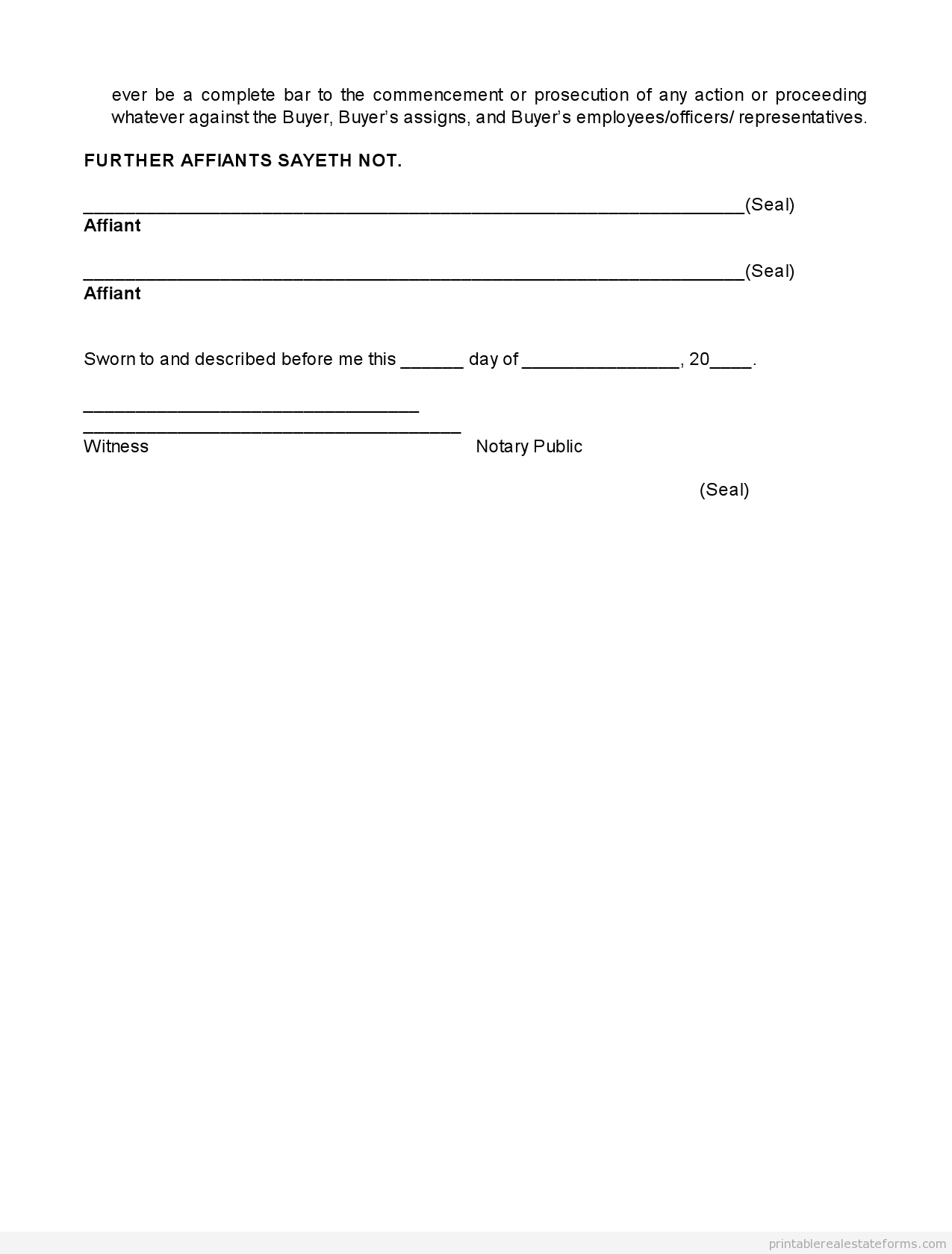 Disclosure-Transfer To Third Party (Printable Sample)