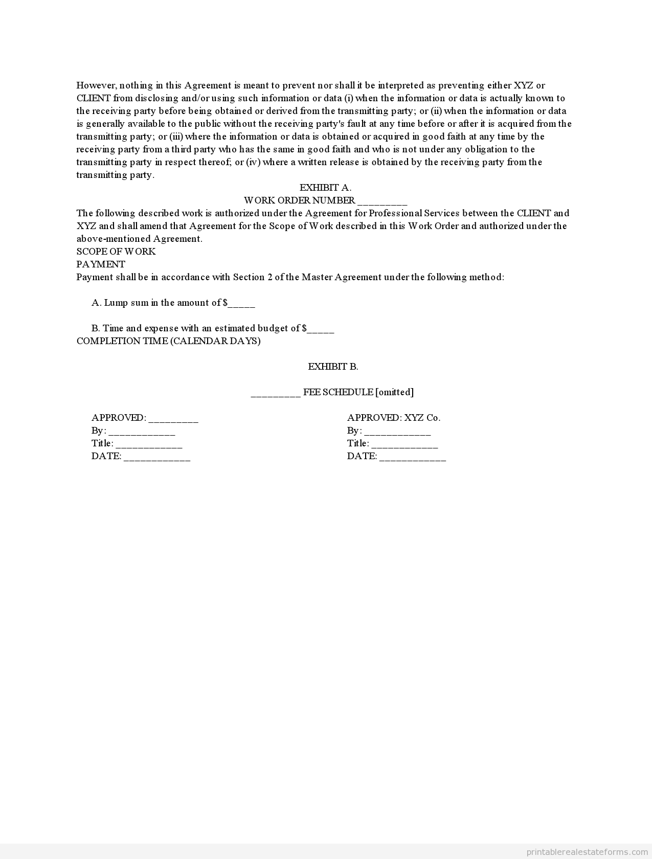 Professional Environmental Services (General Agreement)