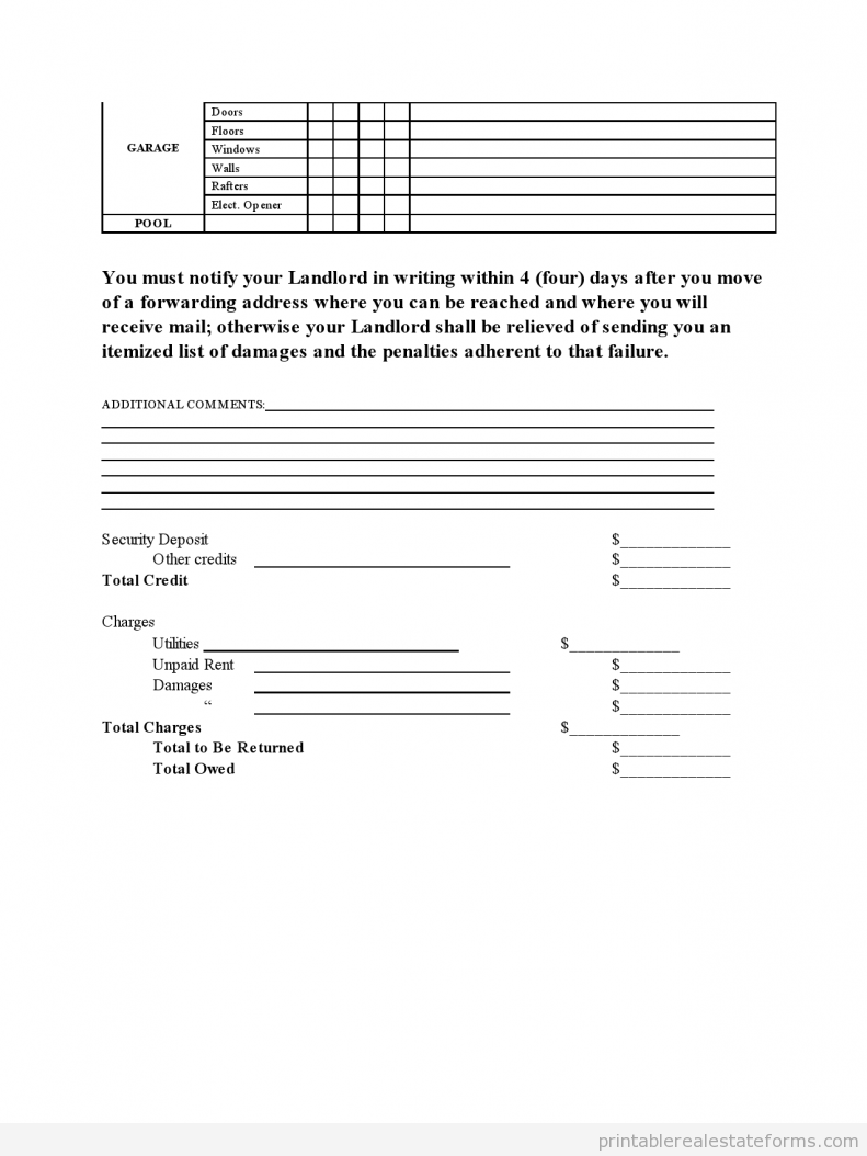 Free Printable Checkin-out List Form (PDF & WORD)