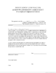 Printable Indep Contractor Acknowledgement Agreement