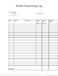 Free Printable Rehab Accounting Log Form (PDF & WORD)
